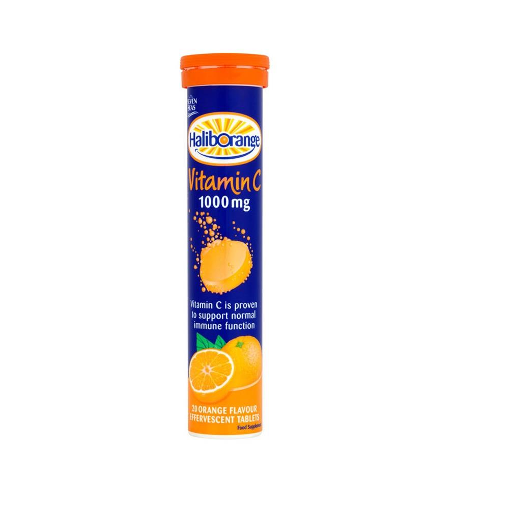 Seven Seas HalibOrange Vitamin C 1000mg Orange Effervescent 20 Tablets ...
