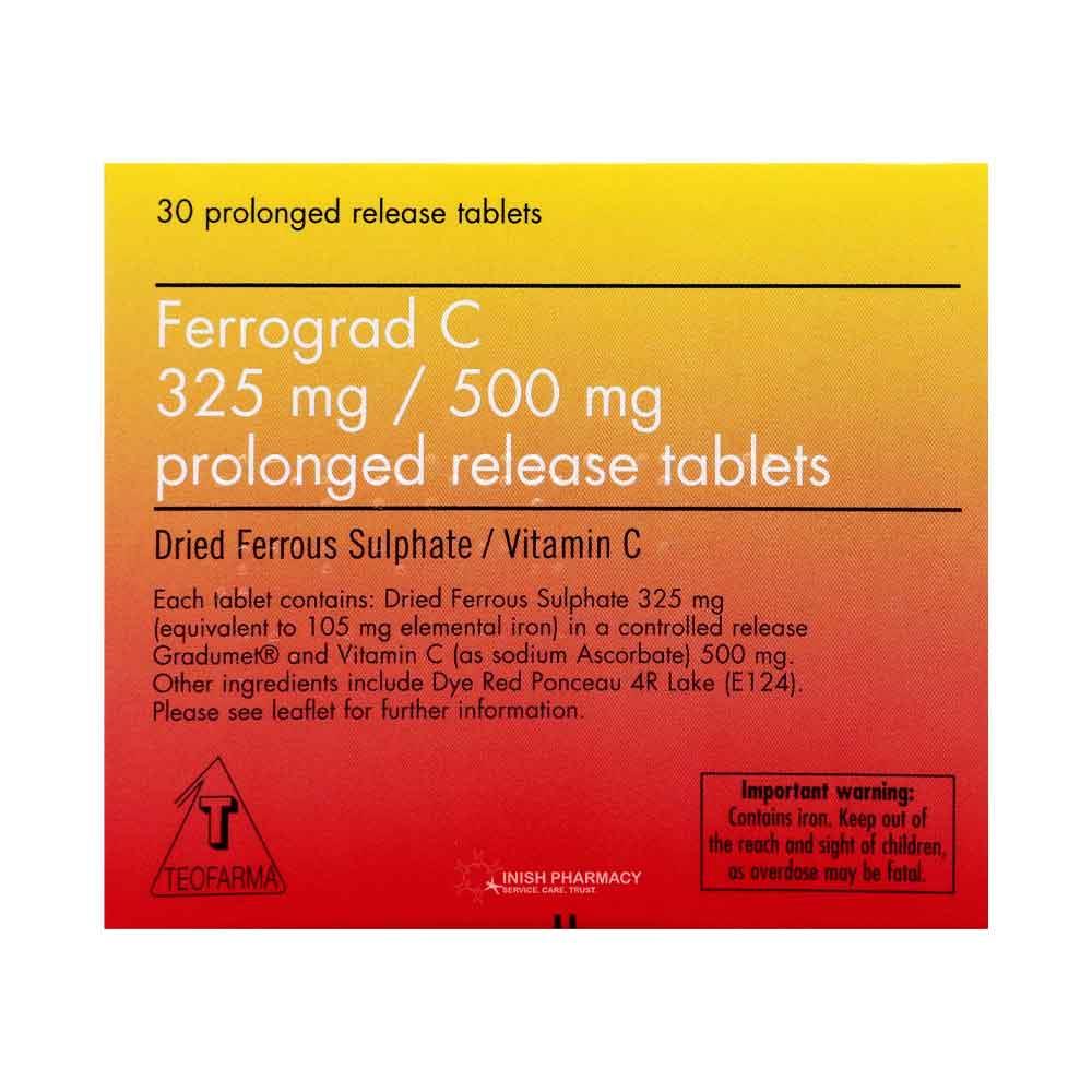 Ferrograd C Iron & Vitamin C Tablets | Treat Iron Deficiency Anaemia ...