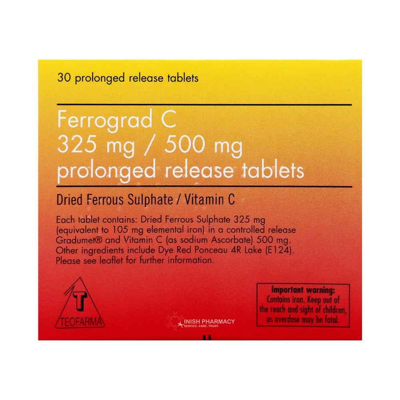 Ferrograd C Iron & Vitamin C Tablets | Treat Iron Deficiency Anaemia ...