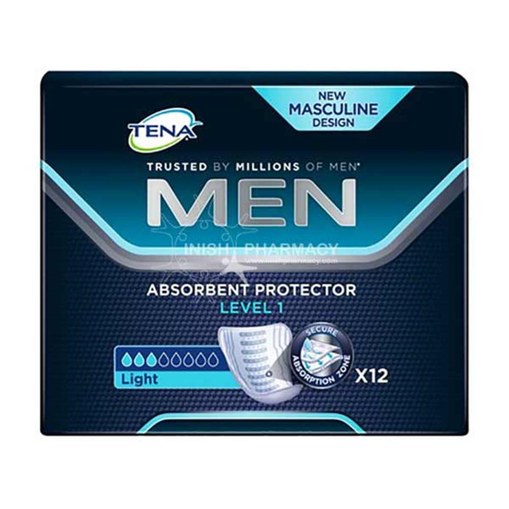 Tena Men Pads Level 1 12 Pack – Inish Pharmacy