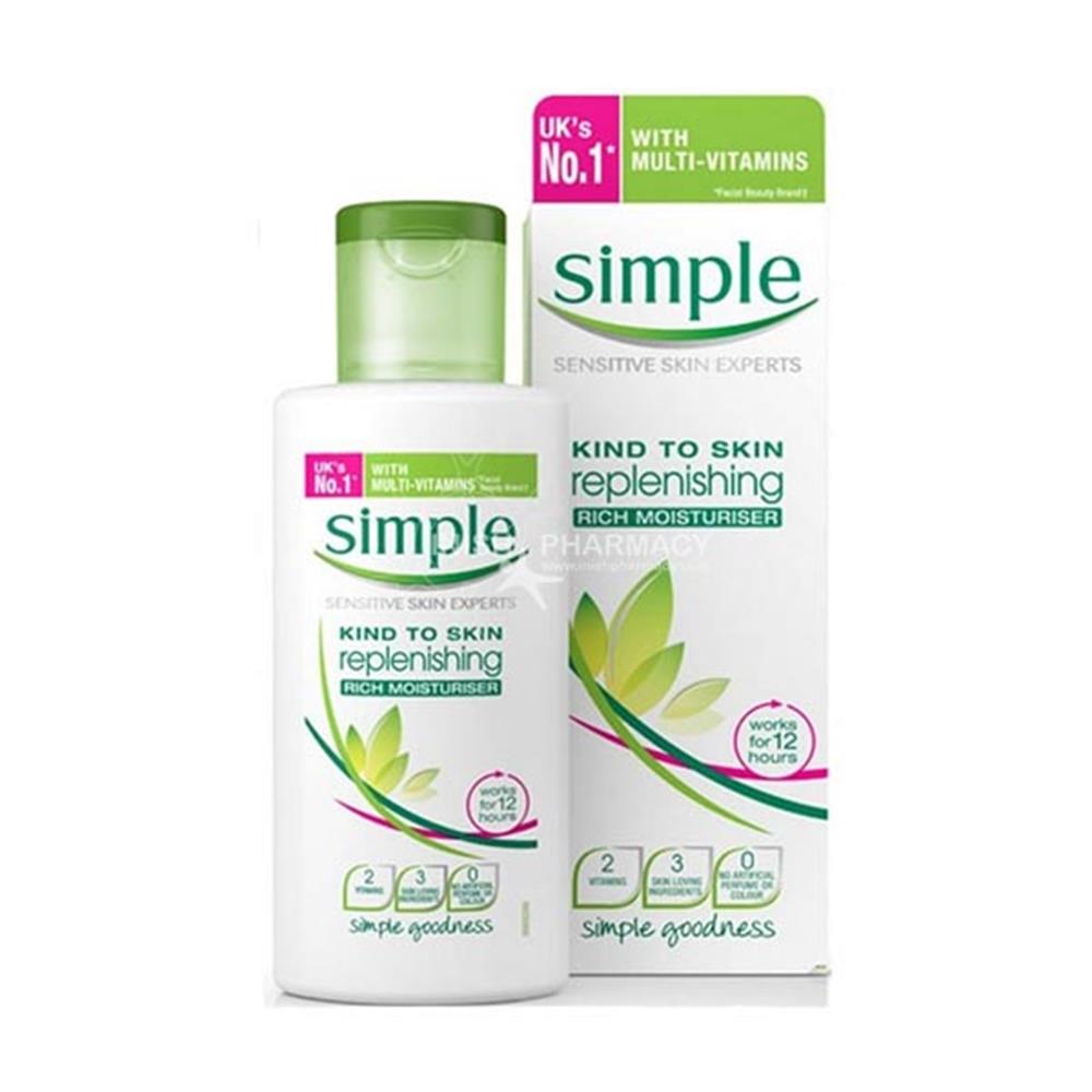 Simple Kind To Skin Replenishing Rich Moisturiser 125ml – Inish Pharmacy