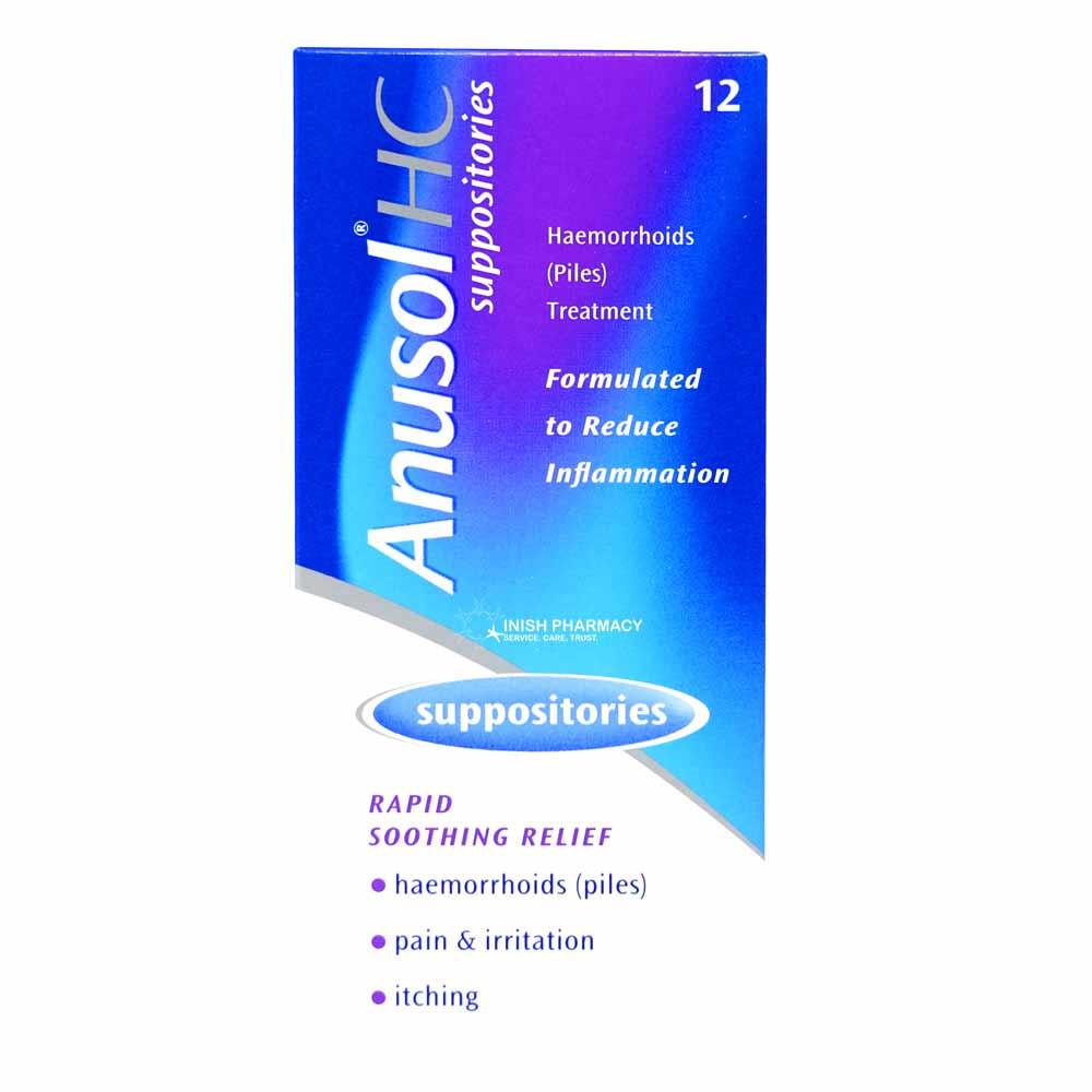 Anusol HC Suppositories 12 Pack – Inish Pharmacy