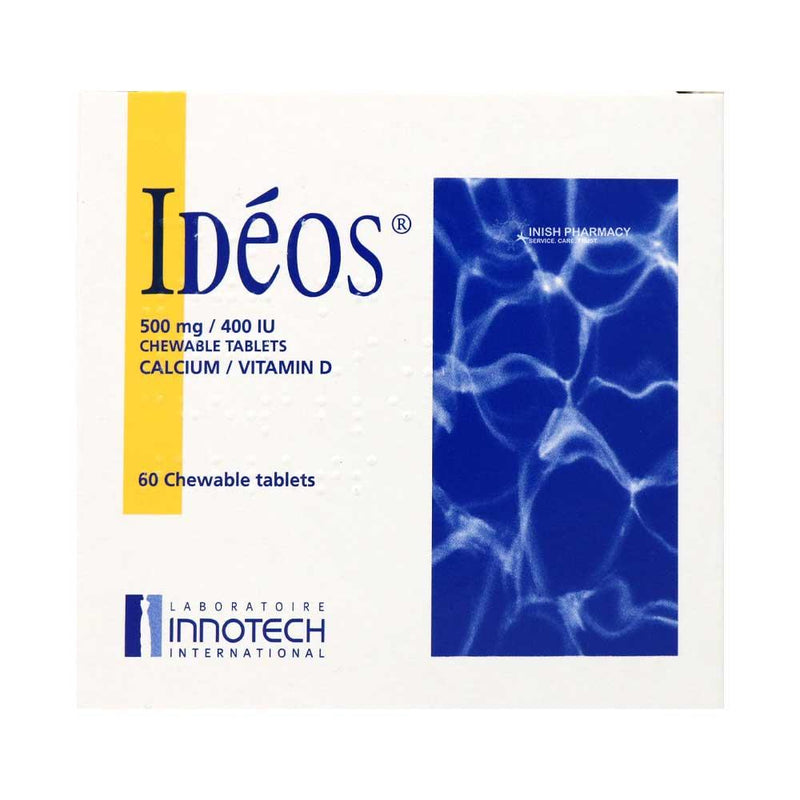 Ideos Calcium and Vitamin D Chewable Tablets 60 Pack – Inish Pharmacy