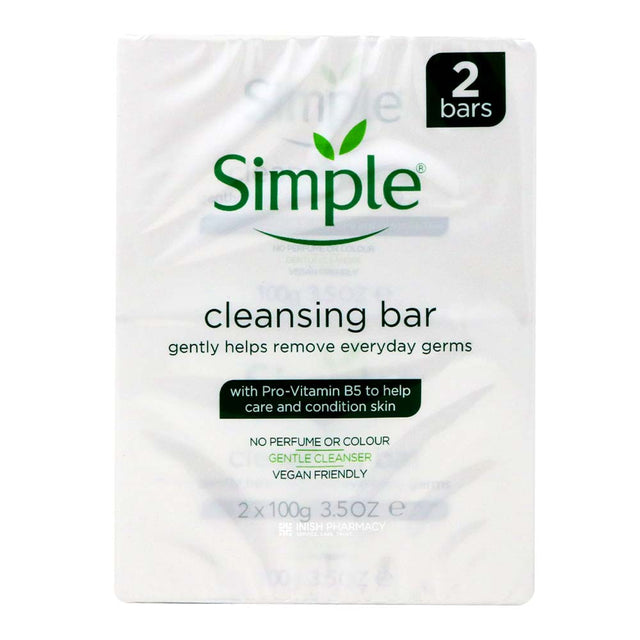 Simple Sensitive Soap Bar Twin Pack | Gentle Skin Cleanser – Inish Pharmacy