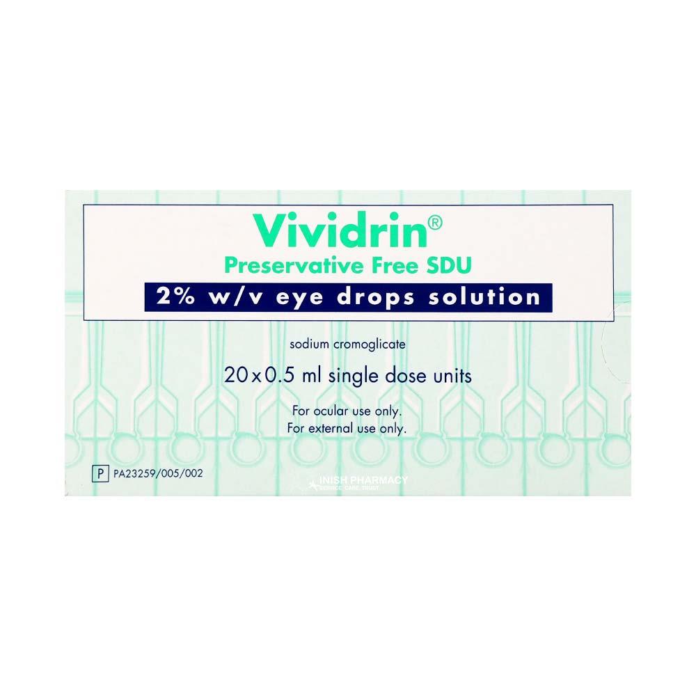 Vividrin Preservative Free Eye Drops SDU 20 x 0.5ml – Inish Pharmacy
