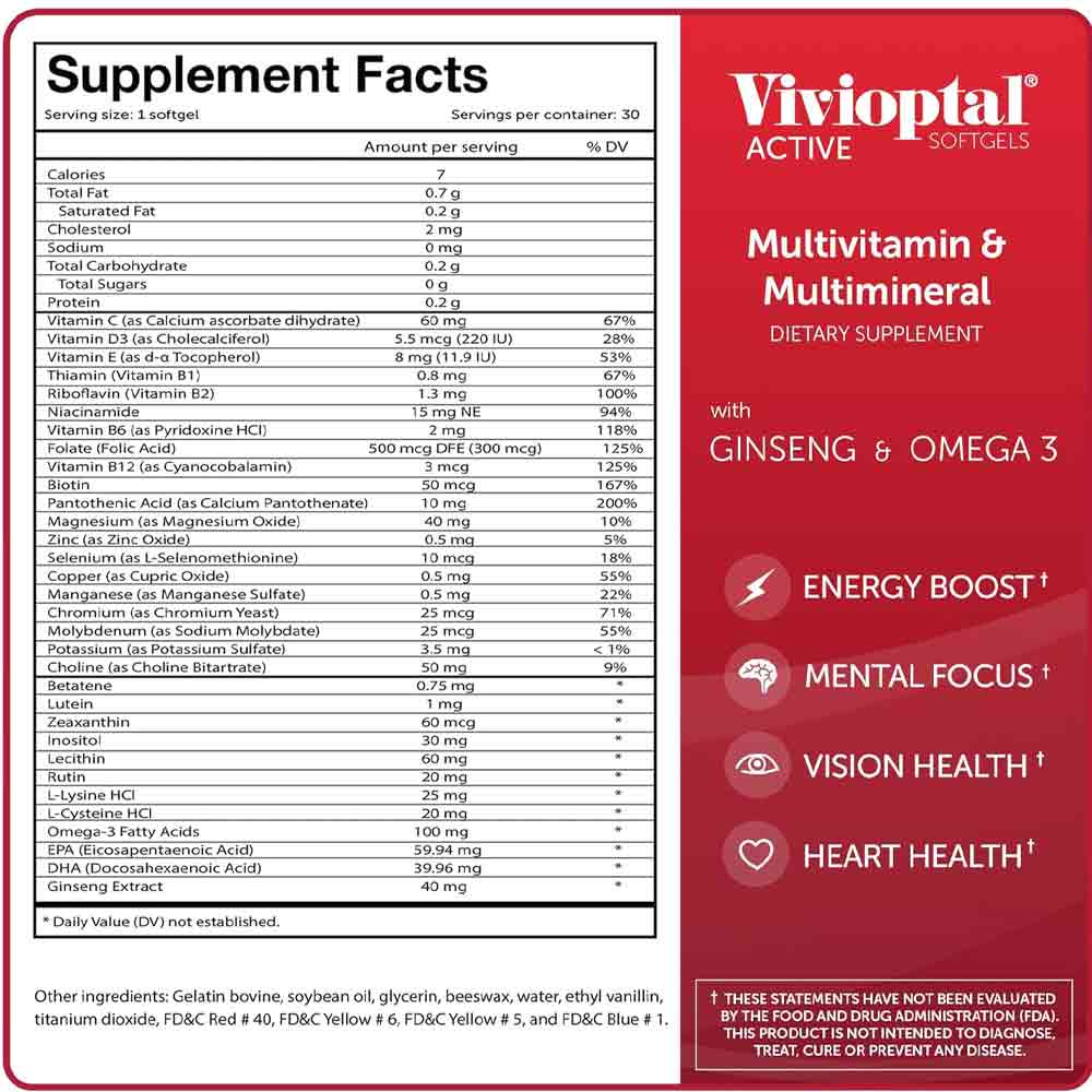 Vivioptal Active Food Supplement – Inish Pharmacy